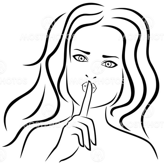 Finger Over Lips Drawing | Lipstutorial.org