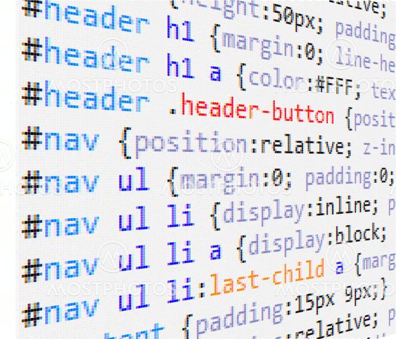"CSS- och HTML-kod" av Vasyl Torous - Mostphotos