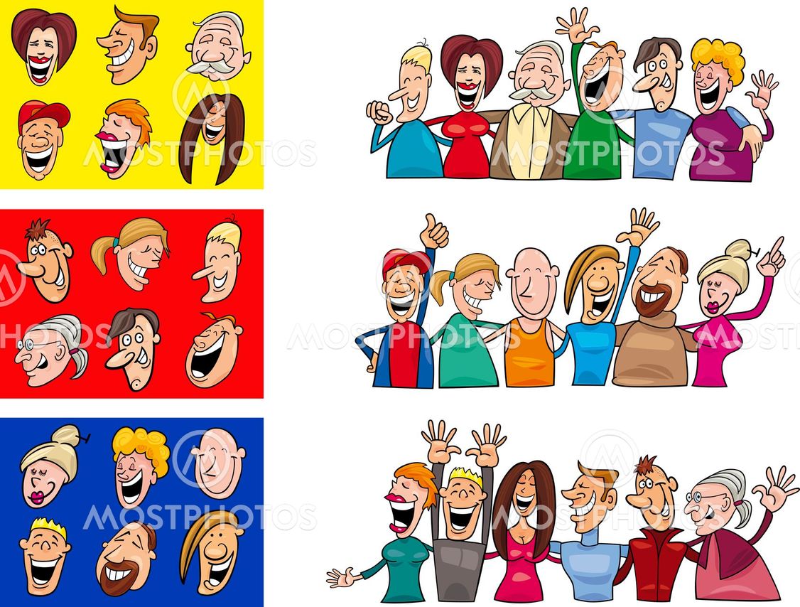 "store sæt af glade mennesker" fra Igor Zakowski - Mostphotos