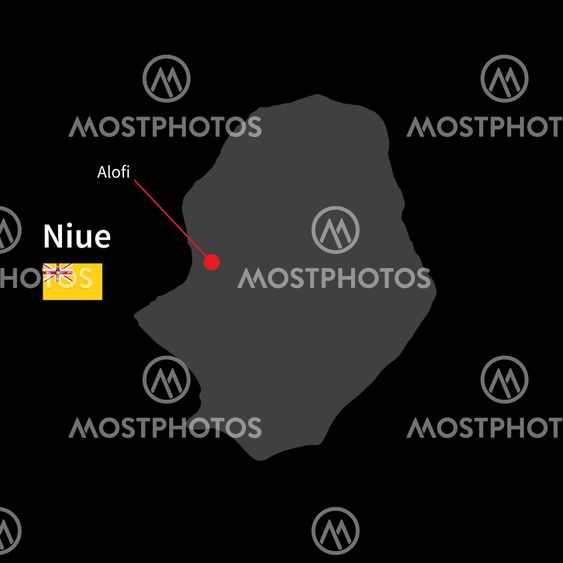 "Detailed map of Niue and ca..." av User_50015 - Mostphotos