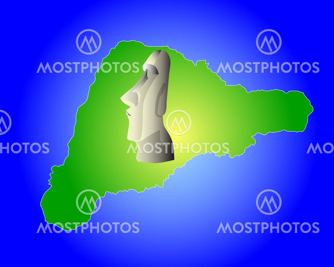 "Karta över Påskön med en st..." av Yuriy Mayboroda - Mostphotos