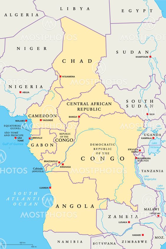 Labeled Physical Map Of Africa