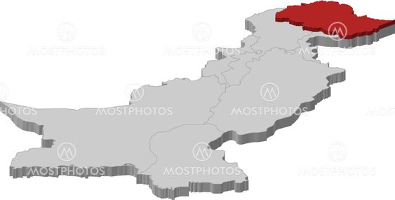 "Map of Pakistan, Gilgit-Bal..." by Steffen Hammer - Mostphotos