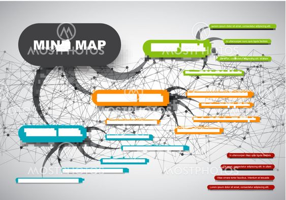 "Vector abstract mind map in..." by Petr Václavek - Mostphotos
