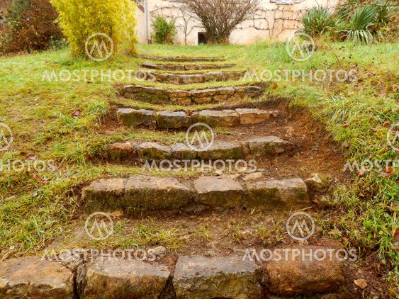 Ancient Stone Steps External, Eternal And Design Stairs In Natural