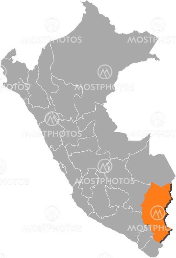 "Map of Peru, Puno highlighted" av Steffen Hammer - Mostphotos