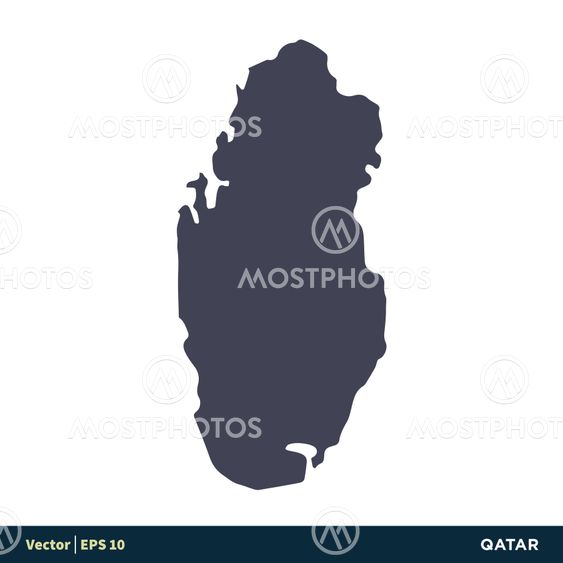 Quatar Map Asia Qatar Map In Asia, Icons Showing Qatar Location And
