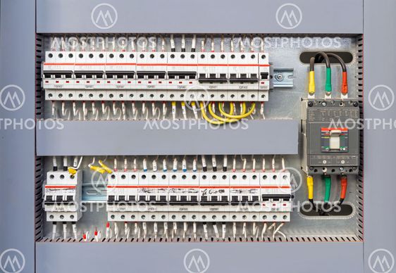 "Electrical switchboard with..." av Valerii Maksimov - Mostphotos