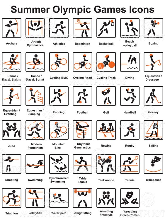 "summer Olympic Games icons" by romantiche - Mostphotos