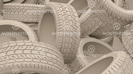 "Tyres bulk background. Clay..." fra Grindi - Mostphotos