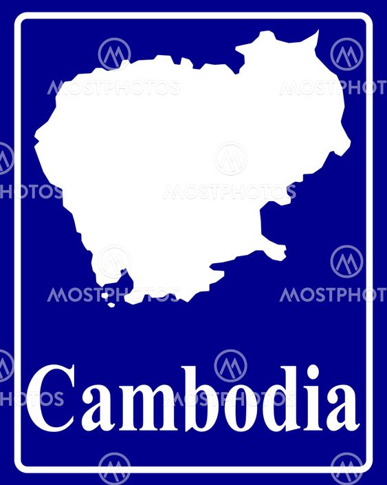 "silhouette map of Cambodia" av Yuriy Mayboroda - Mostphotos